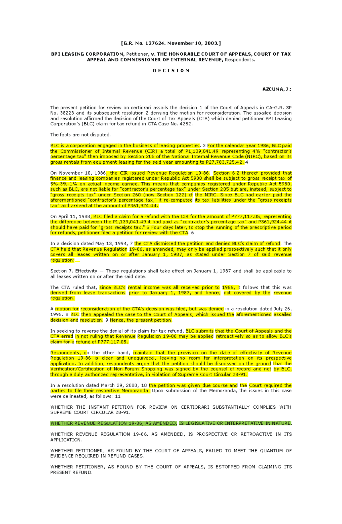 4. BPI Leasing Corp v. CA, G.R. No. 127624, November 18, 2003 - [G. No ...