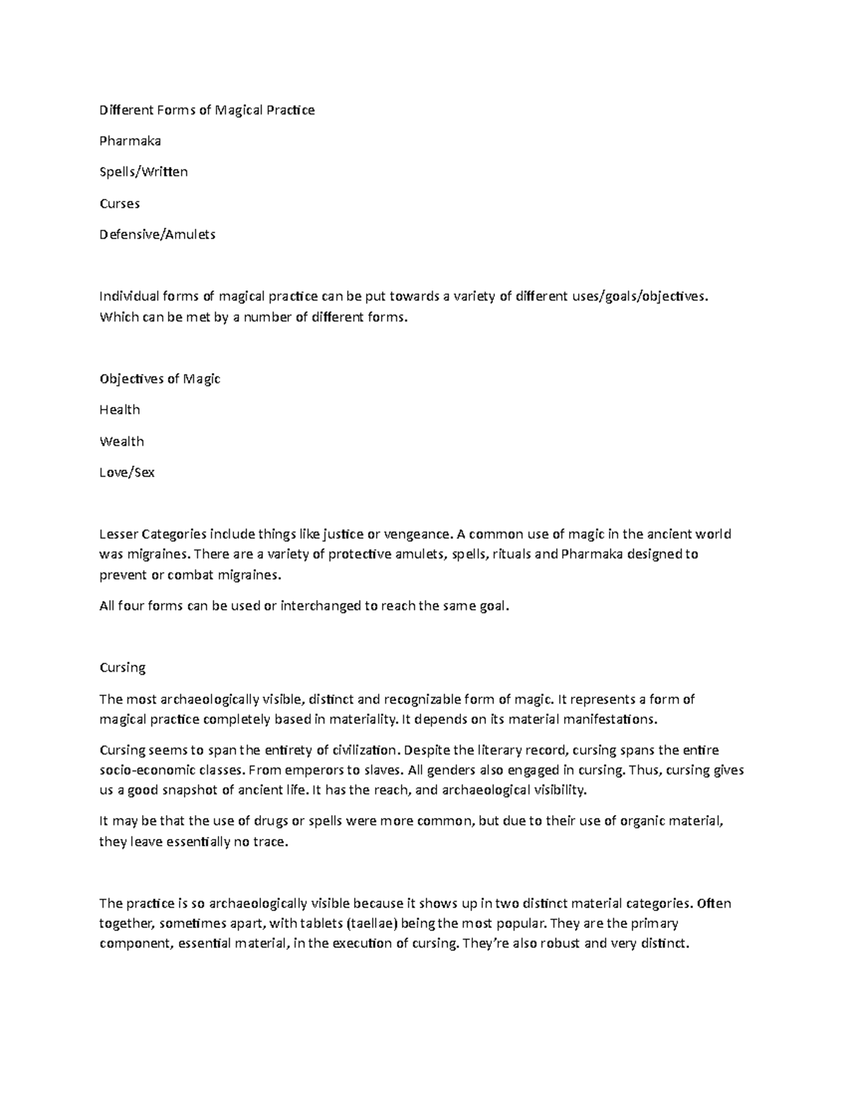 Forms of Magical Practice - Different Forms of Magical Practice ...