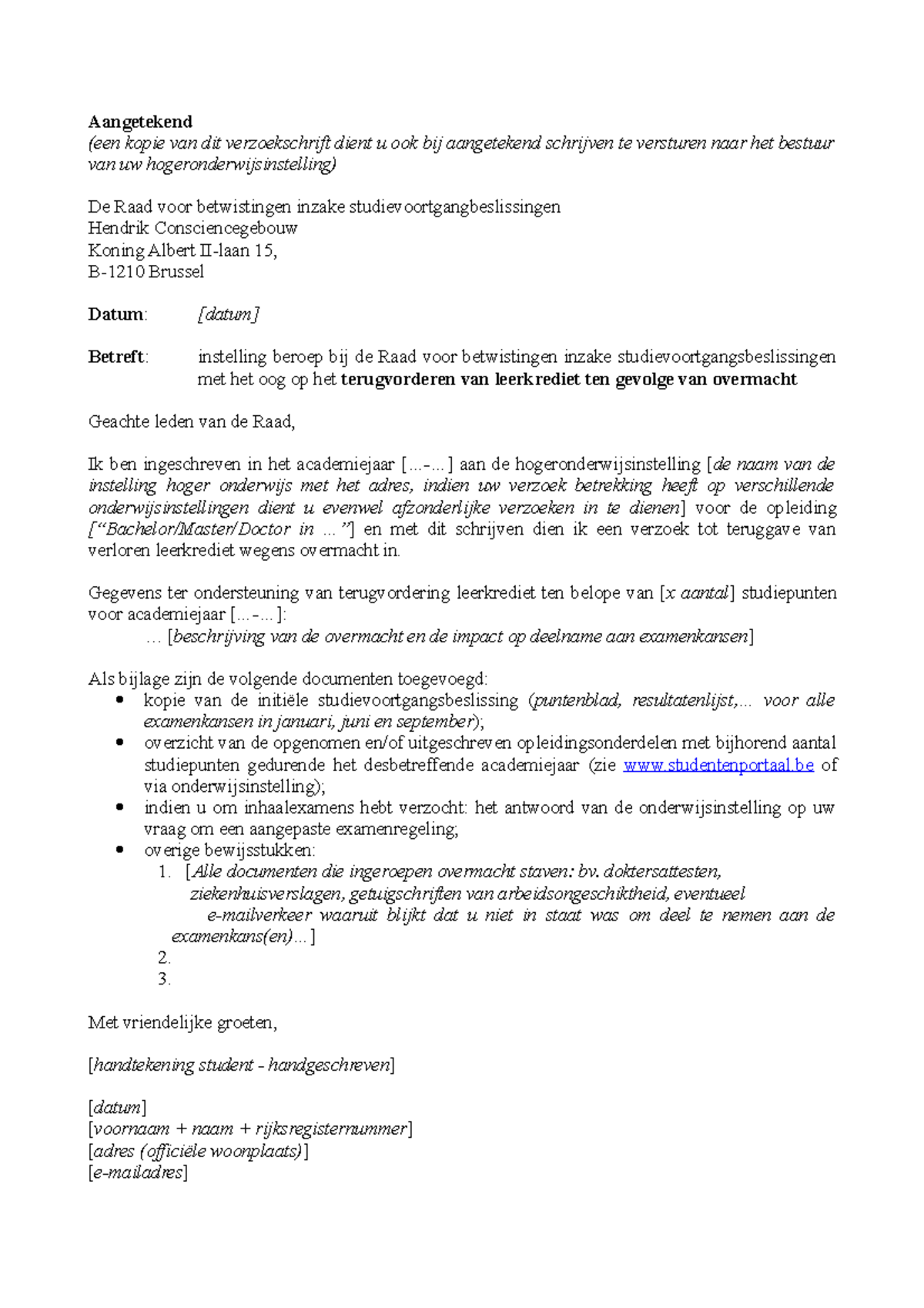 Modelverzoekschrift-overmacht - Aangetekend (een kopie van dit ...