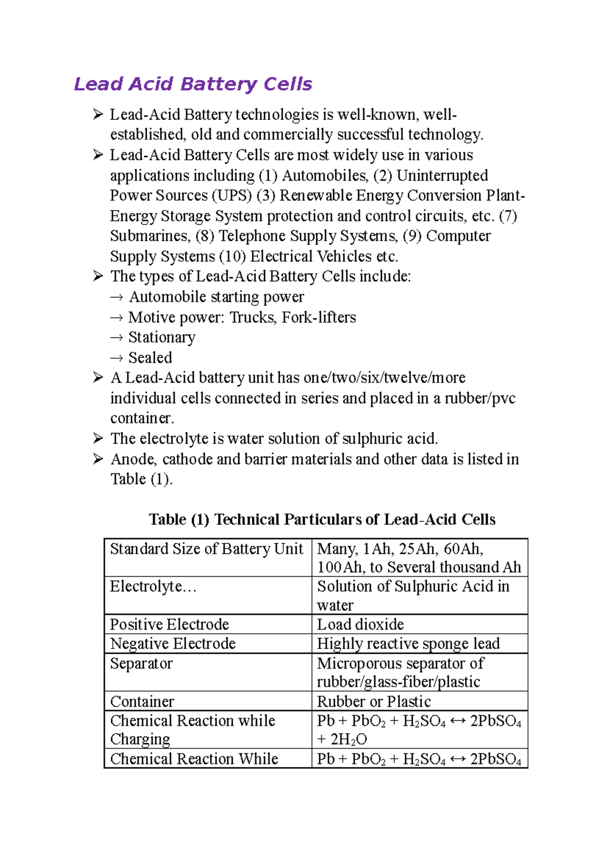 Lead Acid Battery Cells - Lead Acid Battery Cells Lead-Acid Battery ...