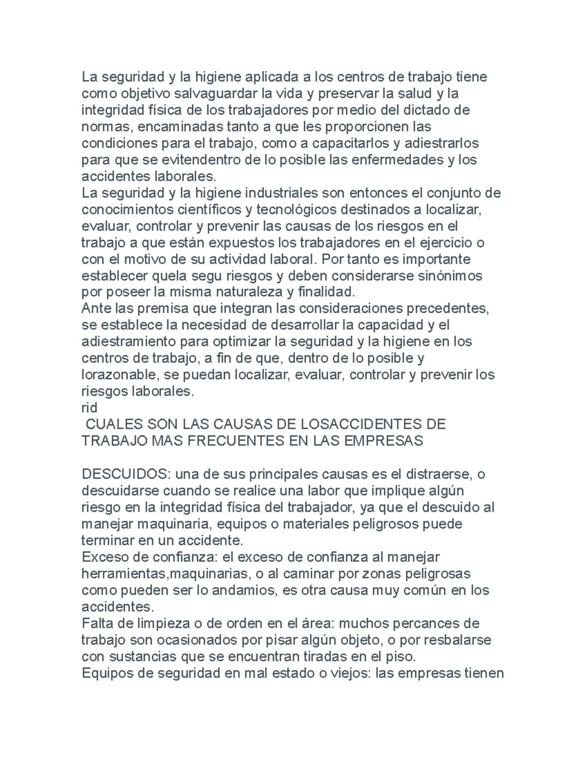 Seguridad Industrial - trabajo - La seguridad y la higiene aplicada a los centros de trabajo ...