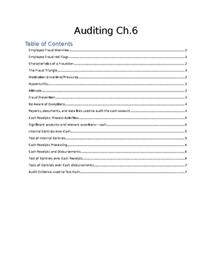 Auditing Ch. 9 Notes - Auditing Ch Notes Inventory Management: Typical ...