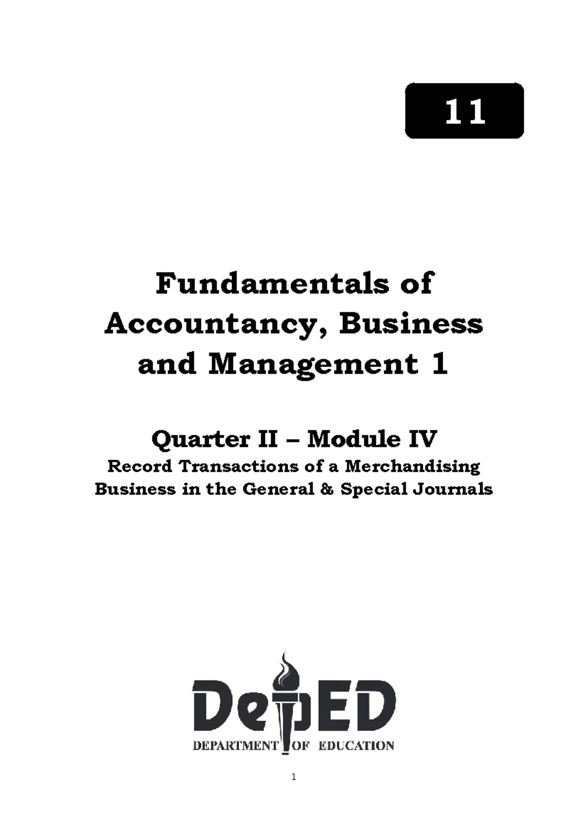 4 Q2 FABM 1 - Fundamentals of ABM Module 4 for Second Quarter ...