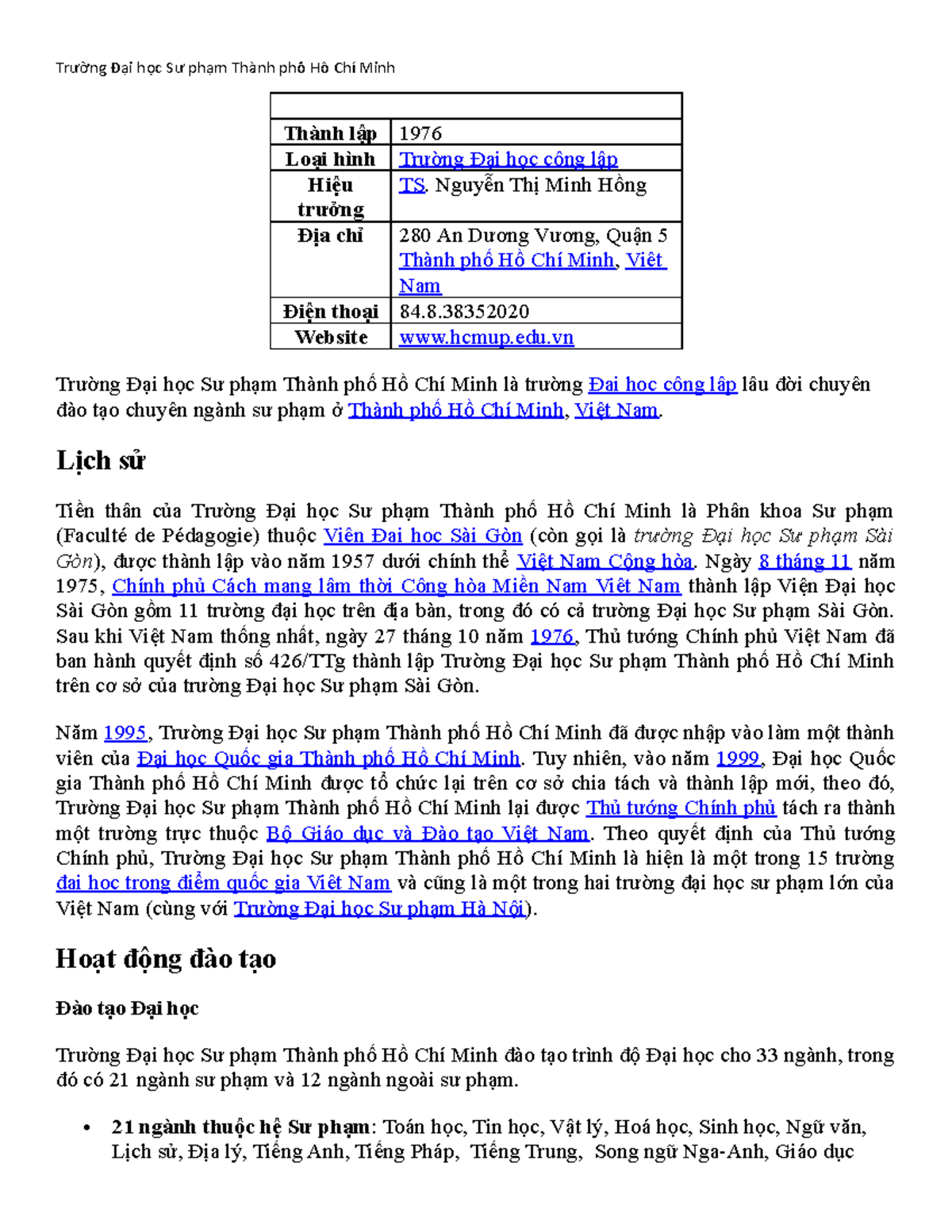 Trường Đại học Sư phạm Thành phố Hồ Chí Minh - Tr ng Đ i h c S ph m ...