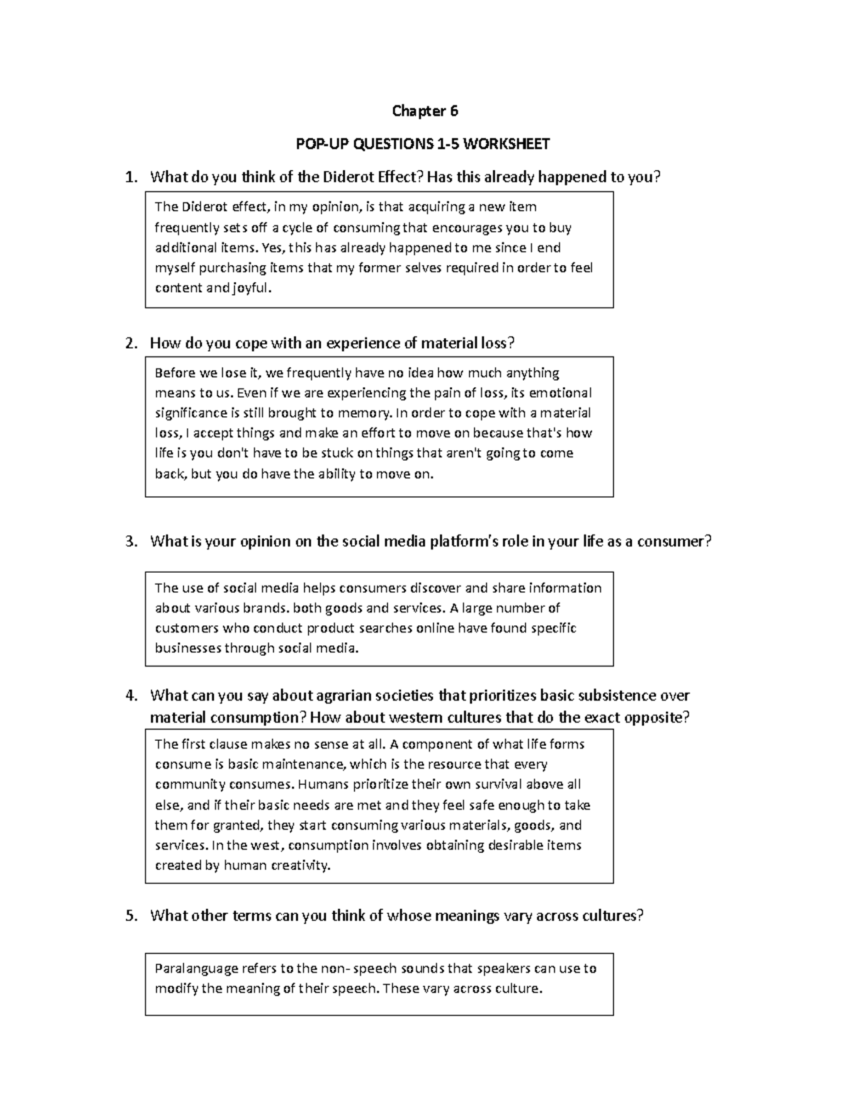 Answer Sheet Chpater 6 - ddd - Chapter 6 POP-UP QUESTIONS 1-5 WORKSHEET ...