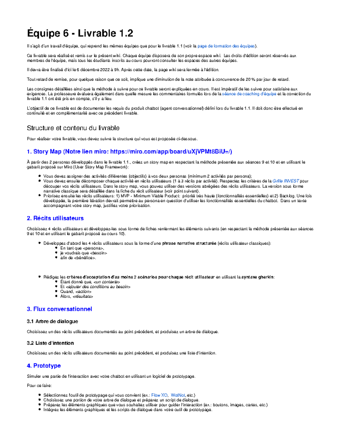 Consignes Livrable 1.2 - Équipe 6 - Livrable 1. Il s’agit d’un travail ...