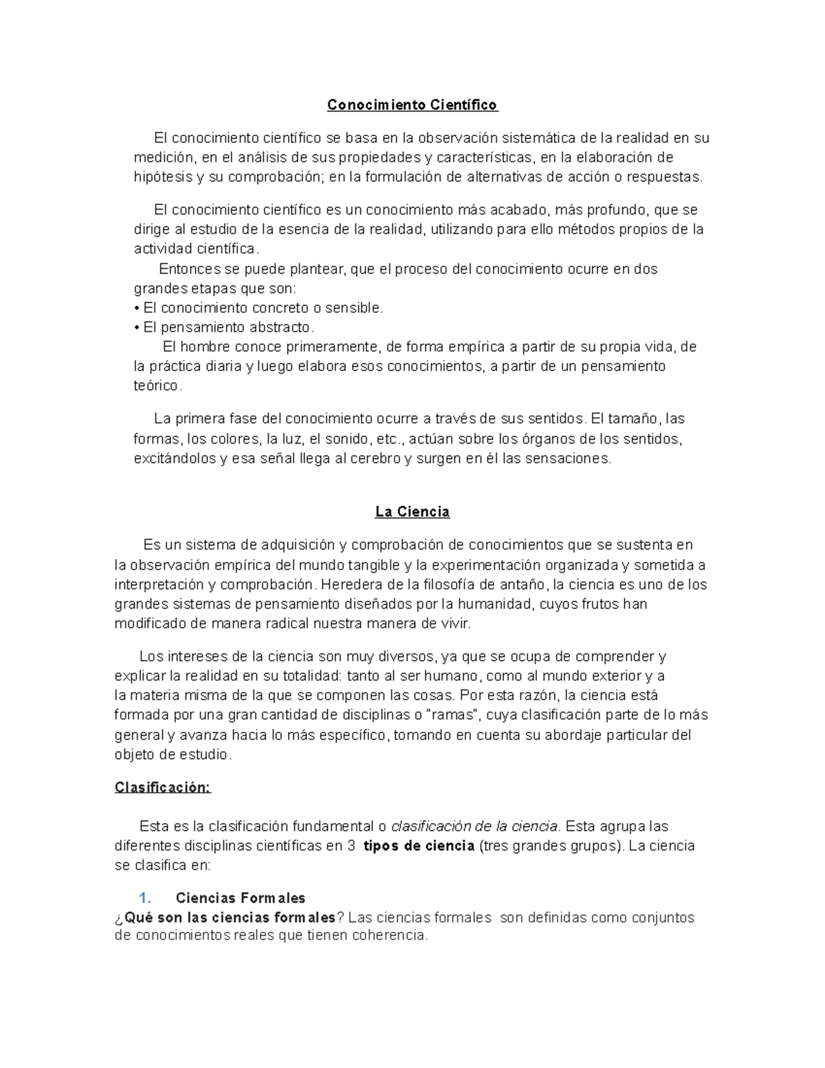 Conocimiento Científico - Conocimiento Científico El conocimiento ...