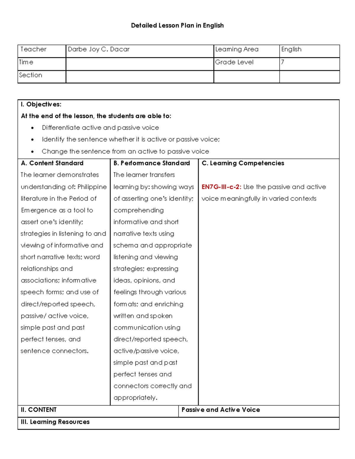 Inbound 2419267942654265114 - Detailed Lesson Plan in English Teacher ...