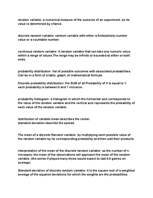 Prob and Stats EXAM - notes/study guide - normal distribution: A ...