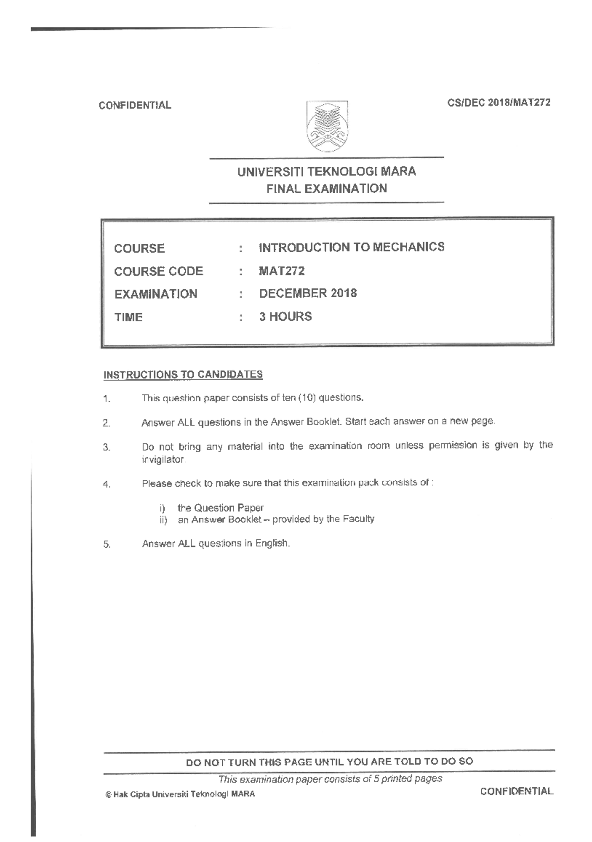 Faculty Computer Sciences AND Mathematic 2019 Session 1 - PRA- Diploma ...