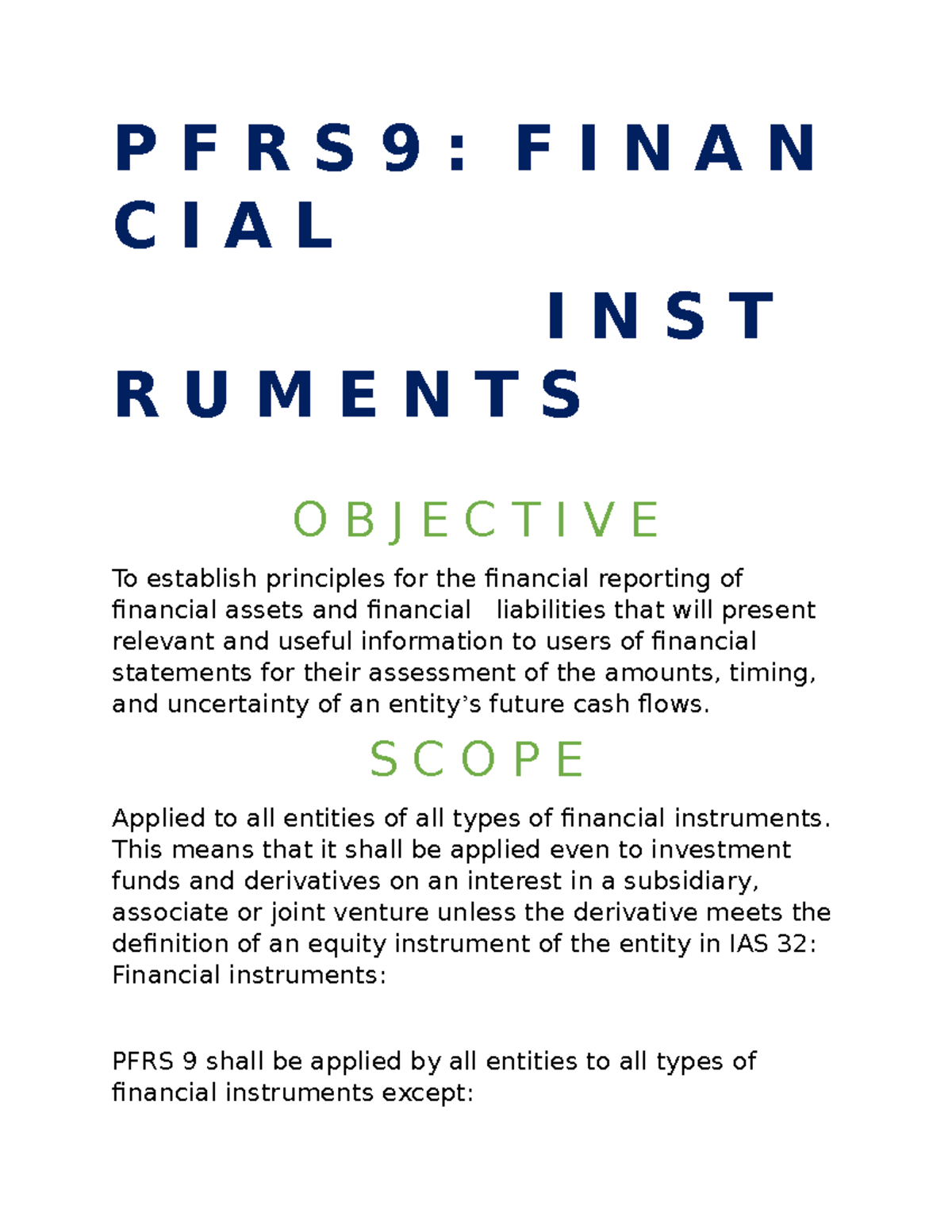 Pas 9 - materials for studying - P F R S 9 : F I N A N C I A L I N S T ...