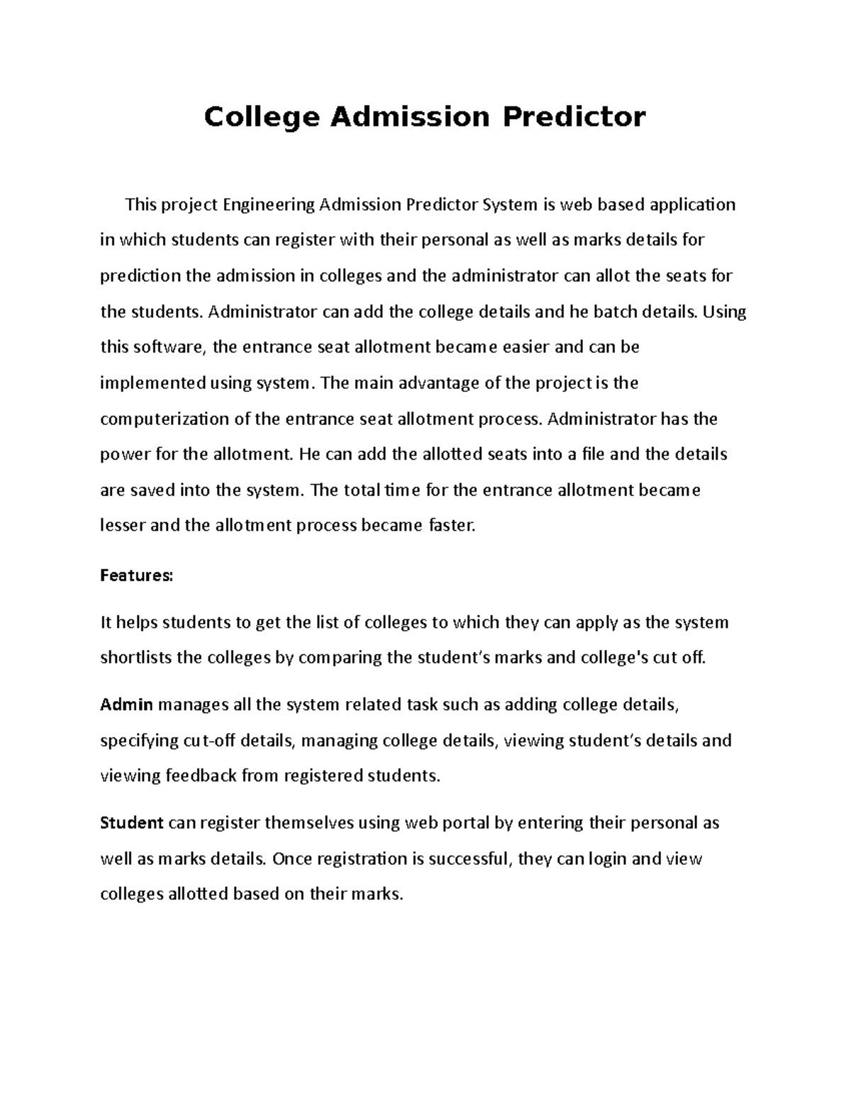 P063 - project about p068 - College Admission Predictor This project Engineering Admission ...