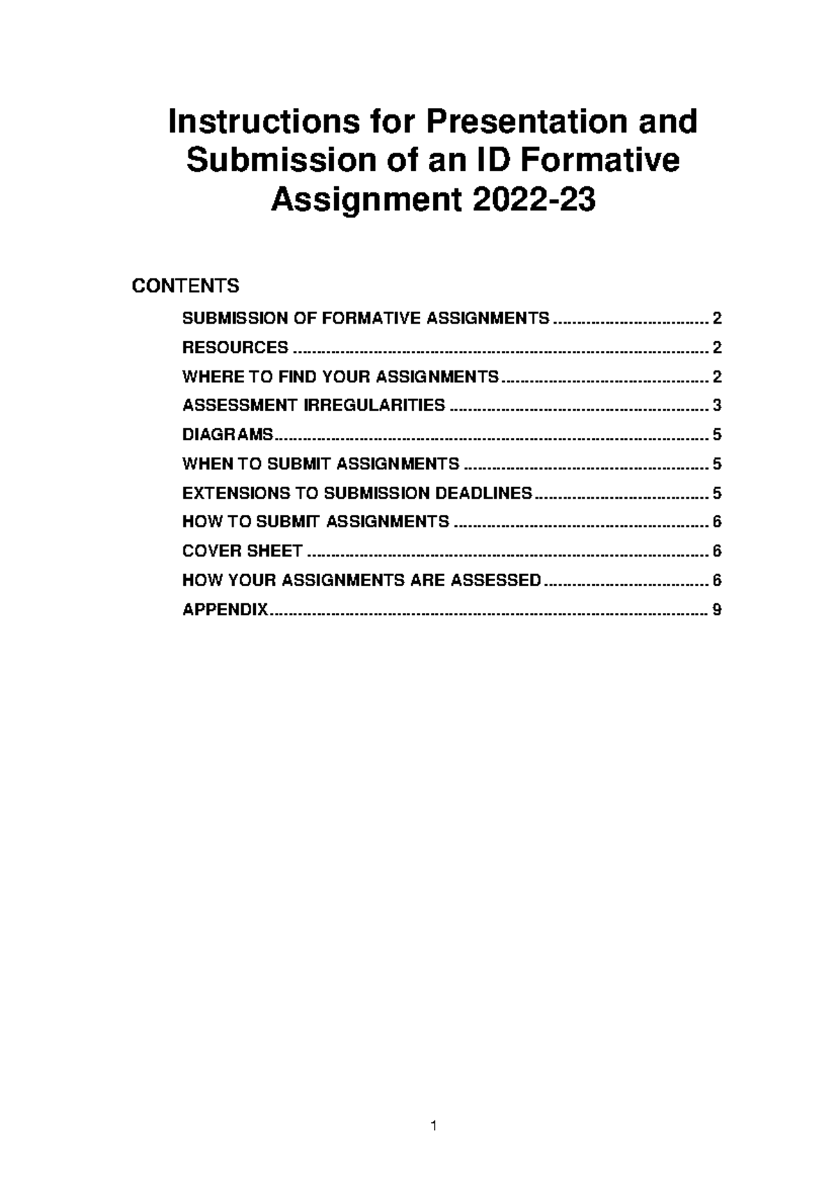 Instructions for Presentation Submission of ID Formative Assignments 2022-23 final ...
