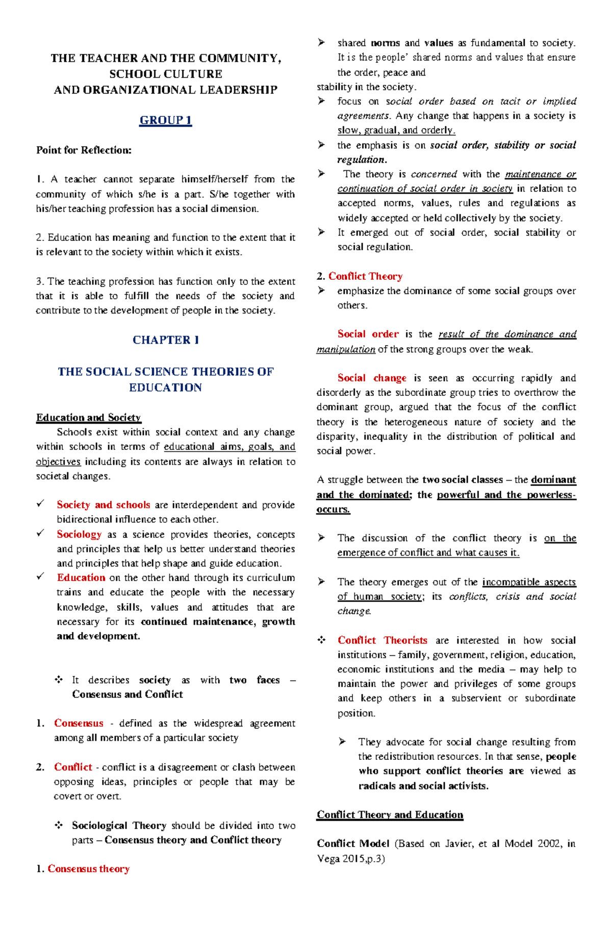 THE Teacher AND THE Community School CUL - THE TEACHER AND THE ...