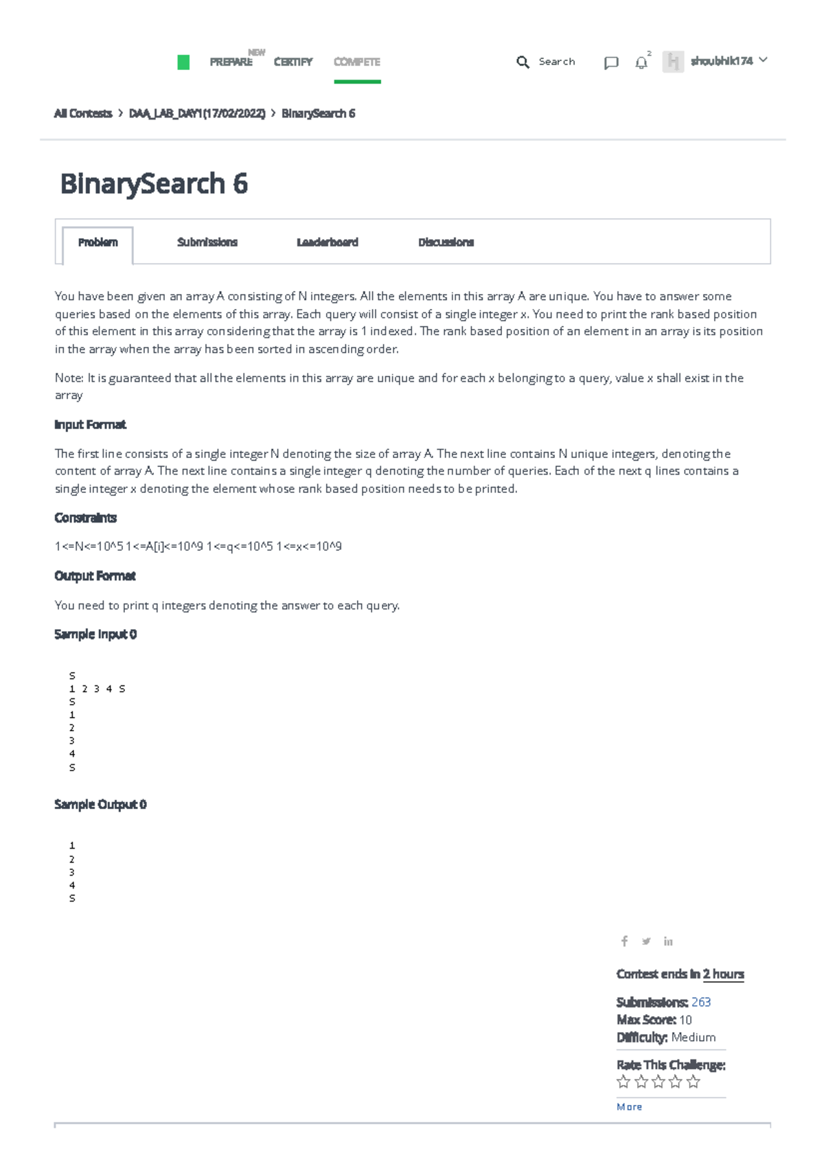 D1 2 - C programming - PREPARE NEW CERTIFY COMPETE Search 2 shoubhik174 ...