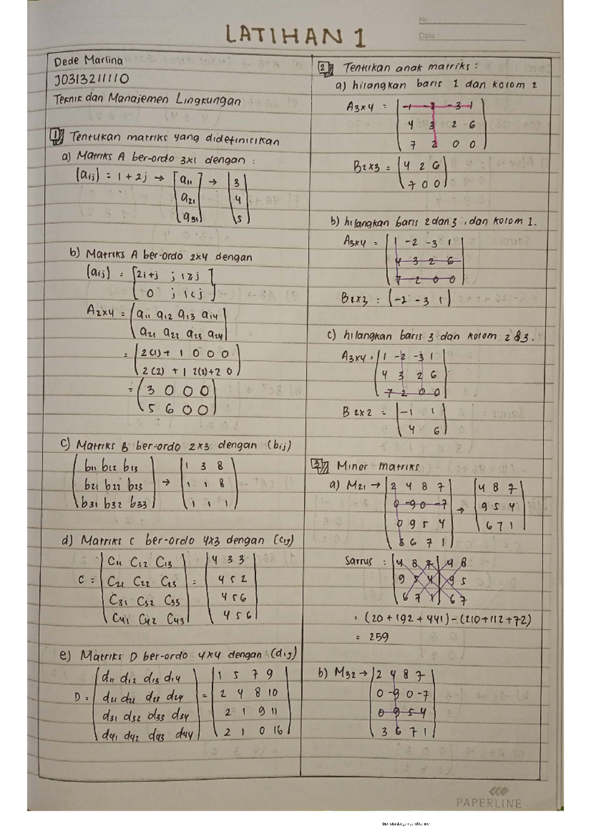 Matrix practicum - Pengantar Matematika - Studocu