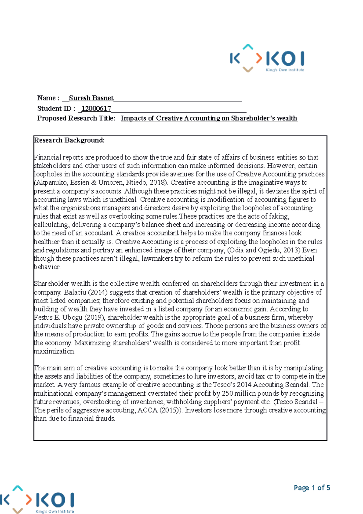 Assessment 2 - Research - Name : Suresh Basnet ...