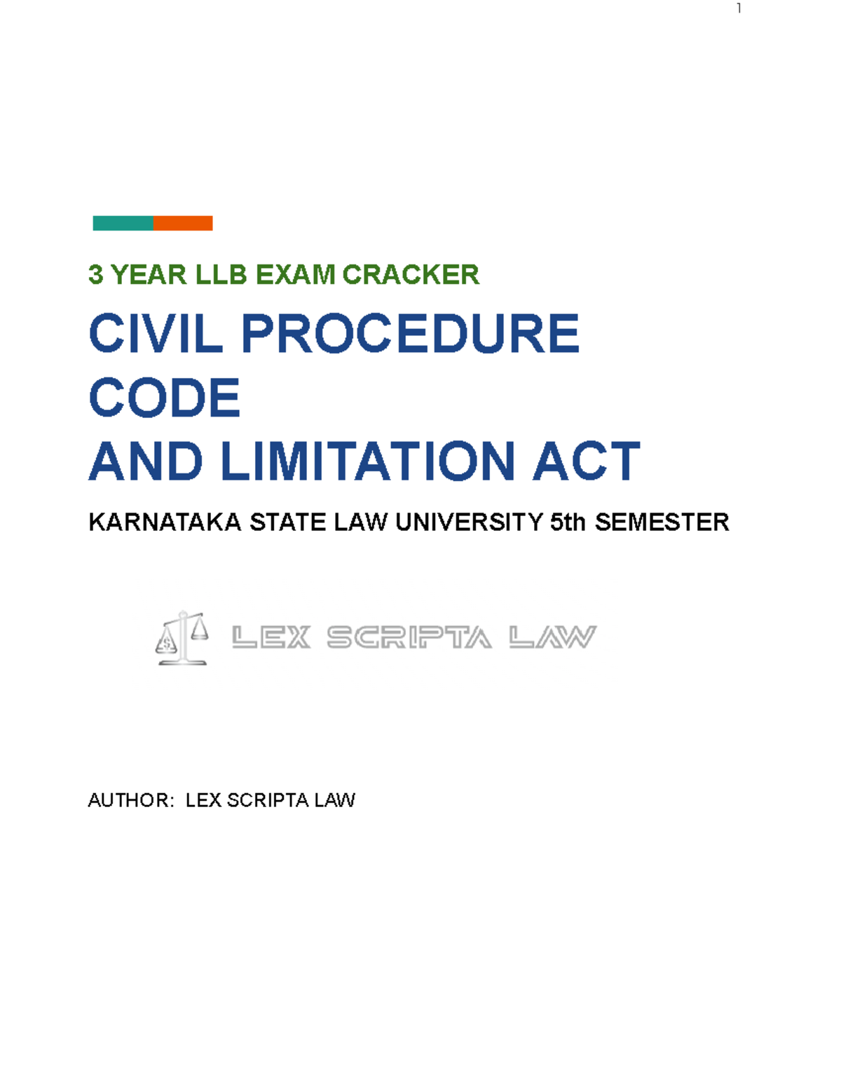 Civil procedure codand L A - 3 YEAR LLB EXAM CRACKER CIVIL PROCEDURE ...