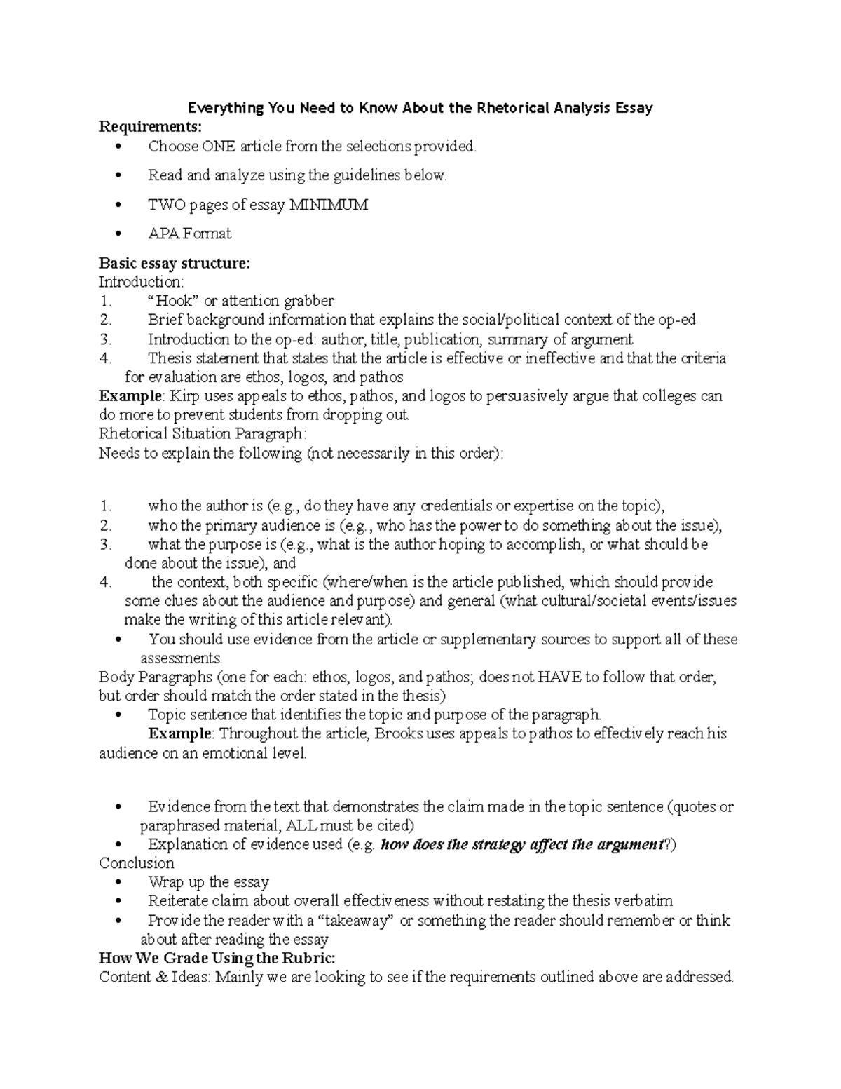 Everything You Need to Know About the Rhetorical Analysis Essay ...