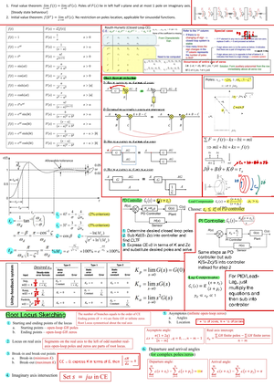 Tutorial 2 - Control theory - MA3005 - Studocu