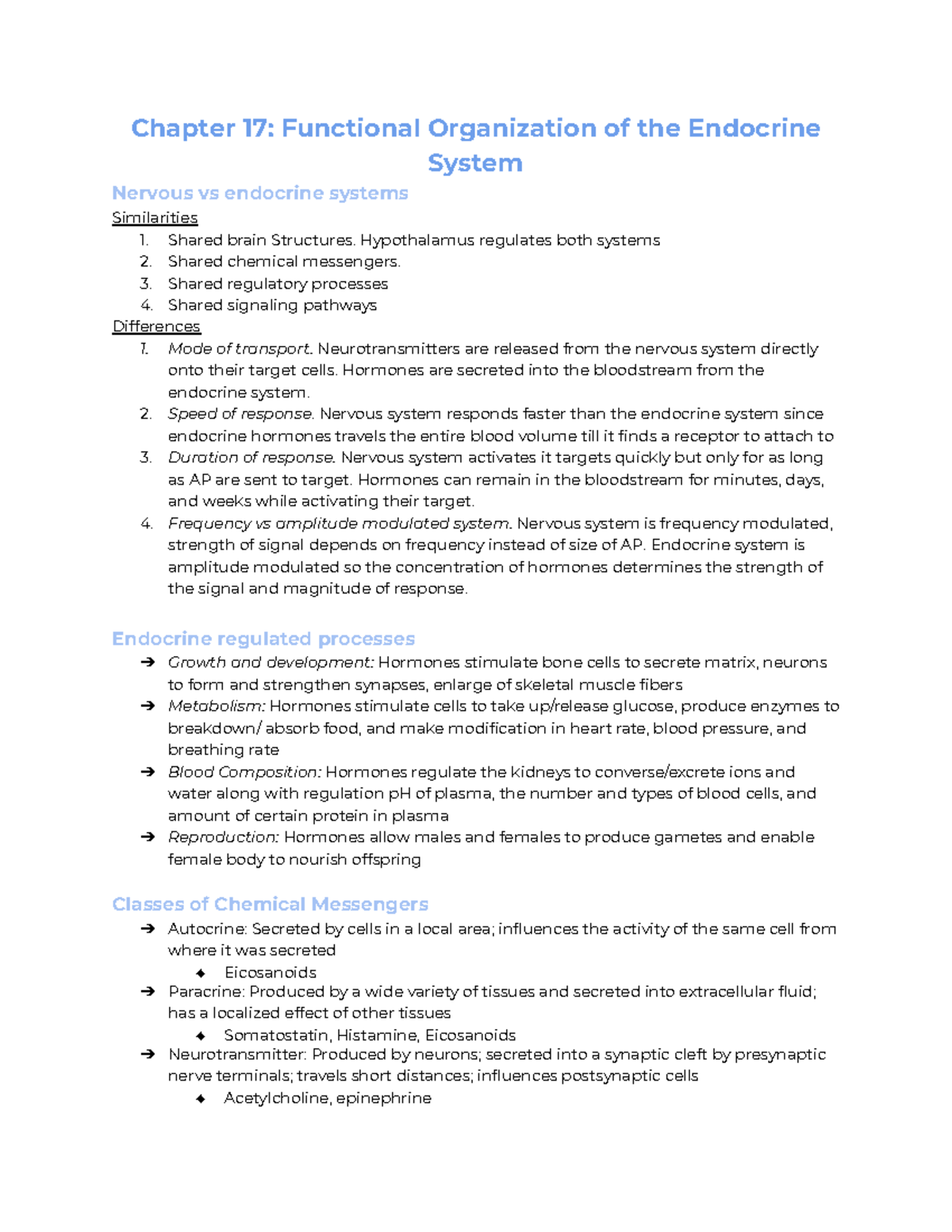 Copy of BIOL 320 EXAM 1 CH 17,18, 19 - Chapter 17: Functional ...