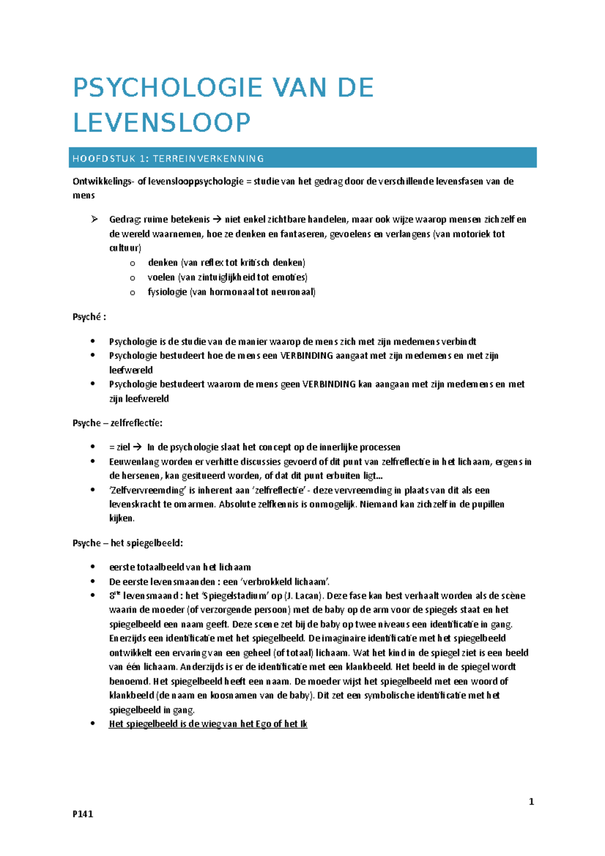Psychologie van de levensloop - PSYCHOLOGIE VAN DE LEVENSLOOP HOOFDSTUK ...