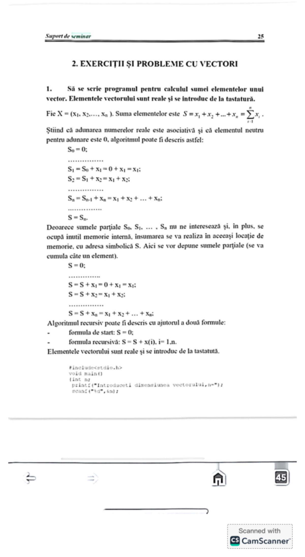 Carte seminar - Suport de seminar 25 2. EXERCITII SI PROBLEME CU VECTORI 1. Sã se scrie ...
