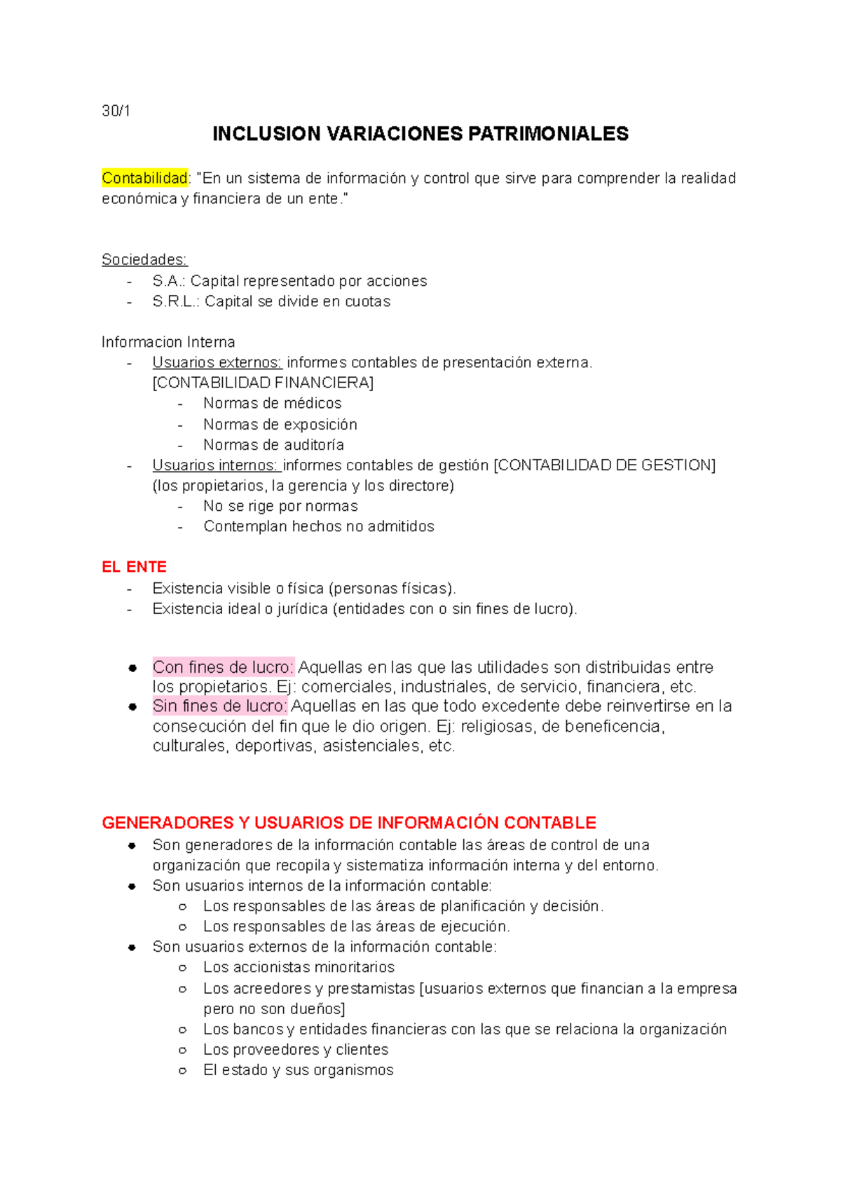Contabilidad verano - 30/ INCLUSION VARIACIONES PATRIMONIALES ...