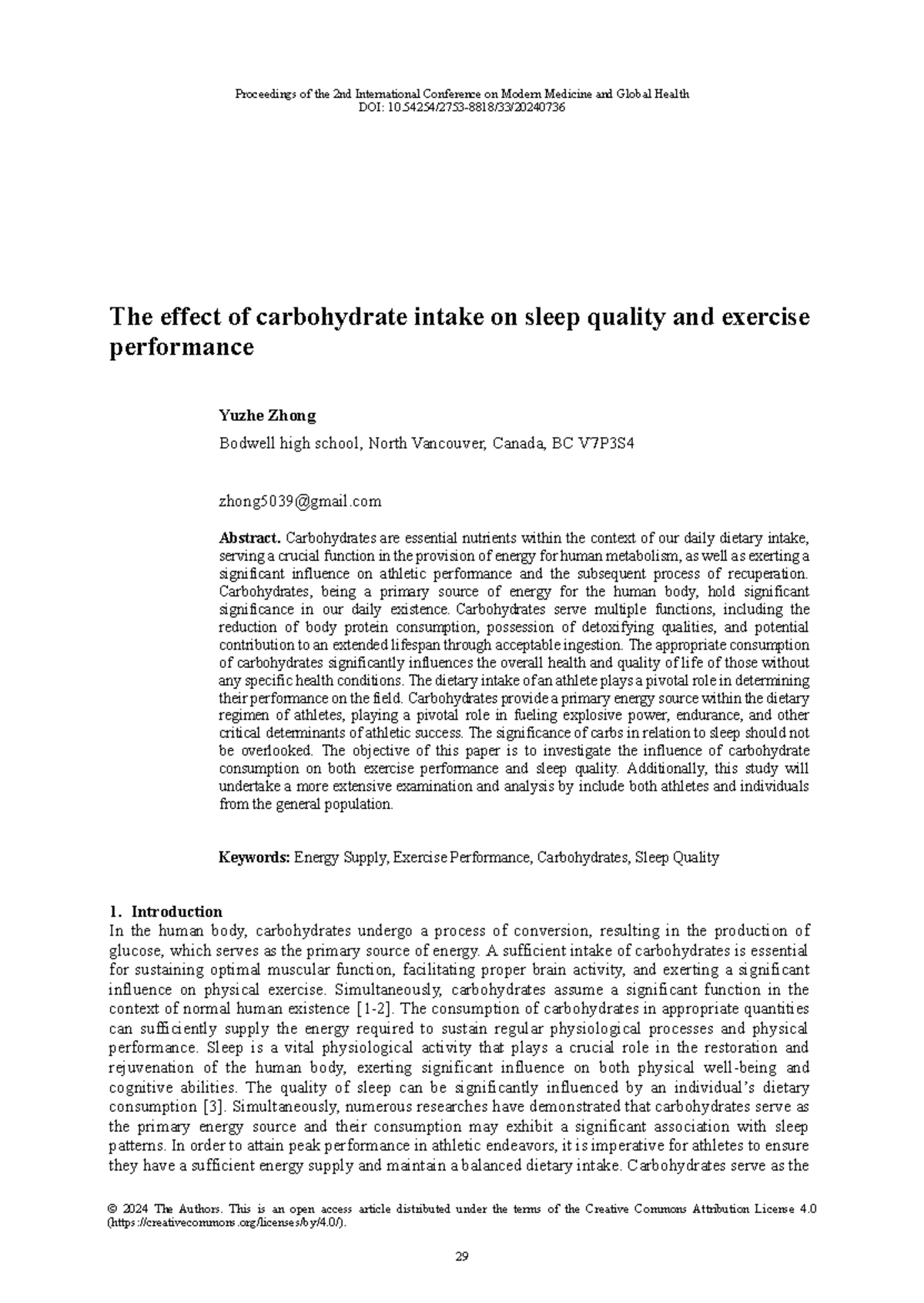 The effect of carbohydrate intake on sleep quality - Carbohydrates are ...