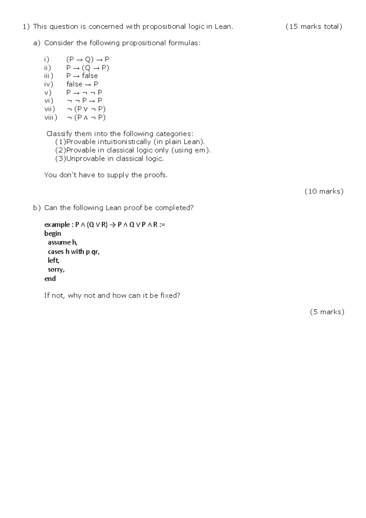 Exam-questions - sample questions - 1) This question is concerned with ...
