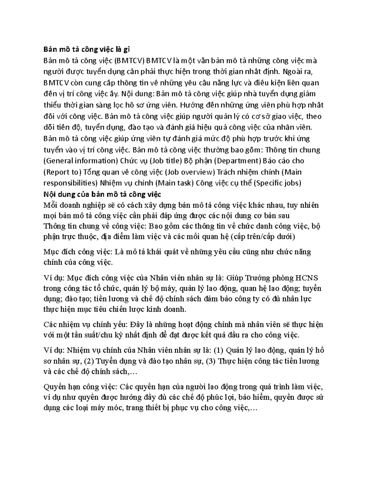 Phần-1 - daaaa - B n mô tả ả công vi c là gìệ B n mô tả ả công vi c ...