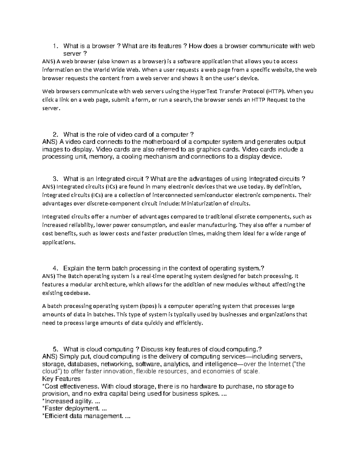 BCS 11 IMP - Important Question - What is a browser? What are its ...