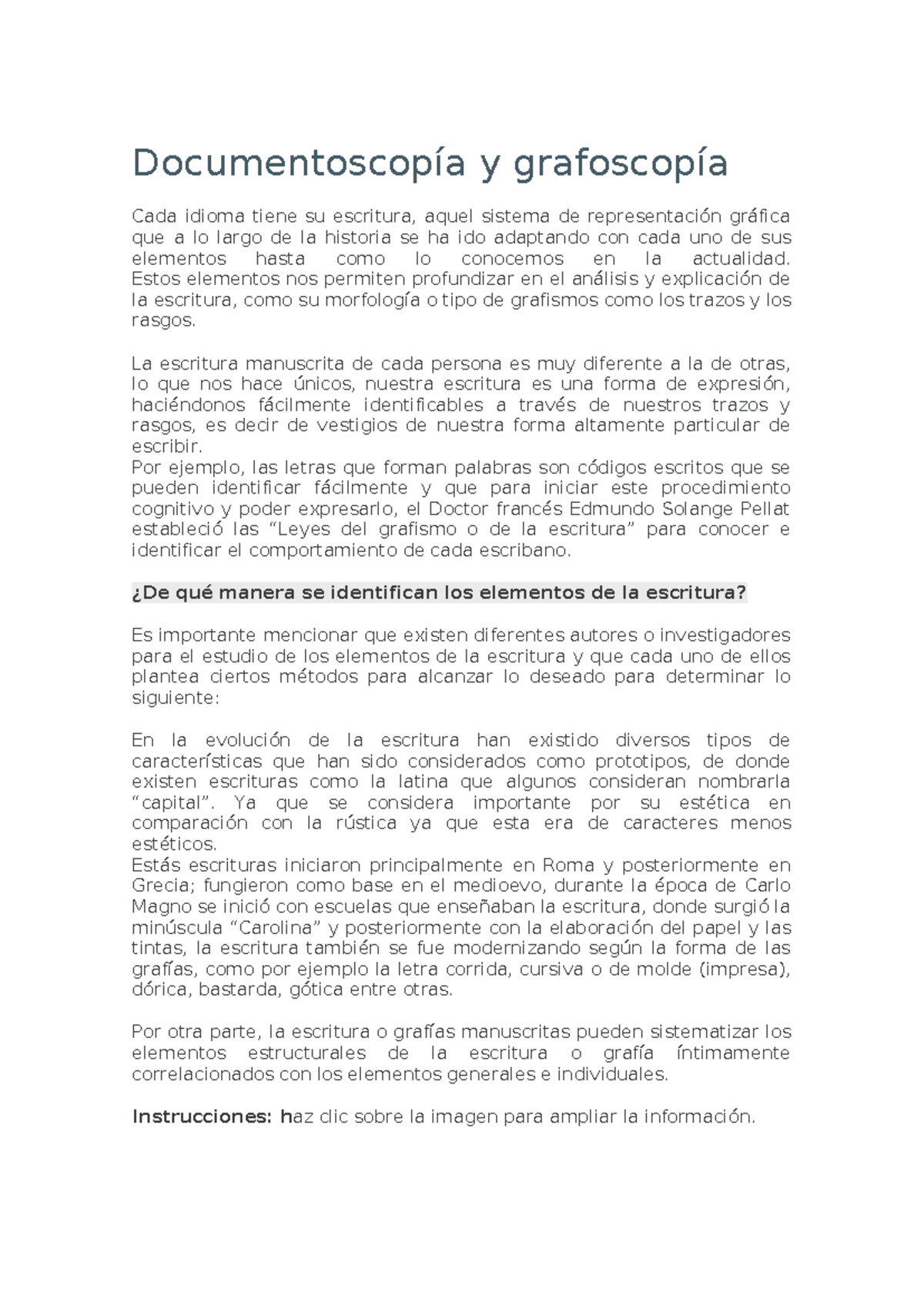 Documentoscopía y grafoscopía - Documentoscopía y grafoscopía Cada ...