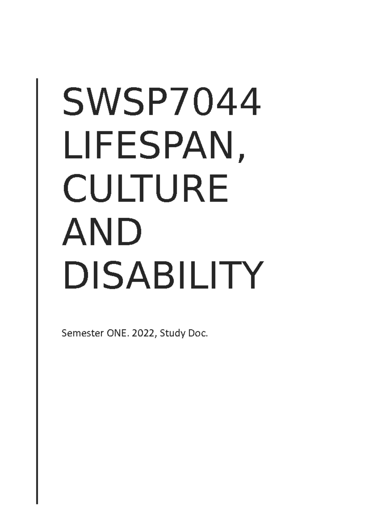 swsp7044-sem1-study-doc-swsp-lifespan-culture-and-disability