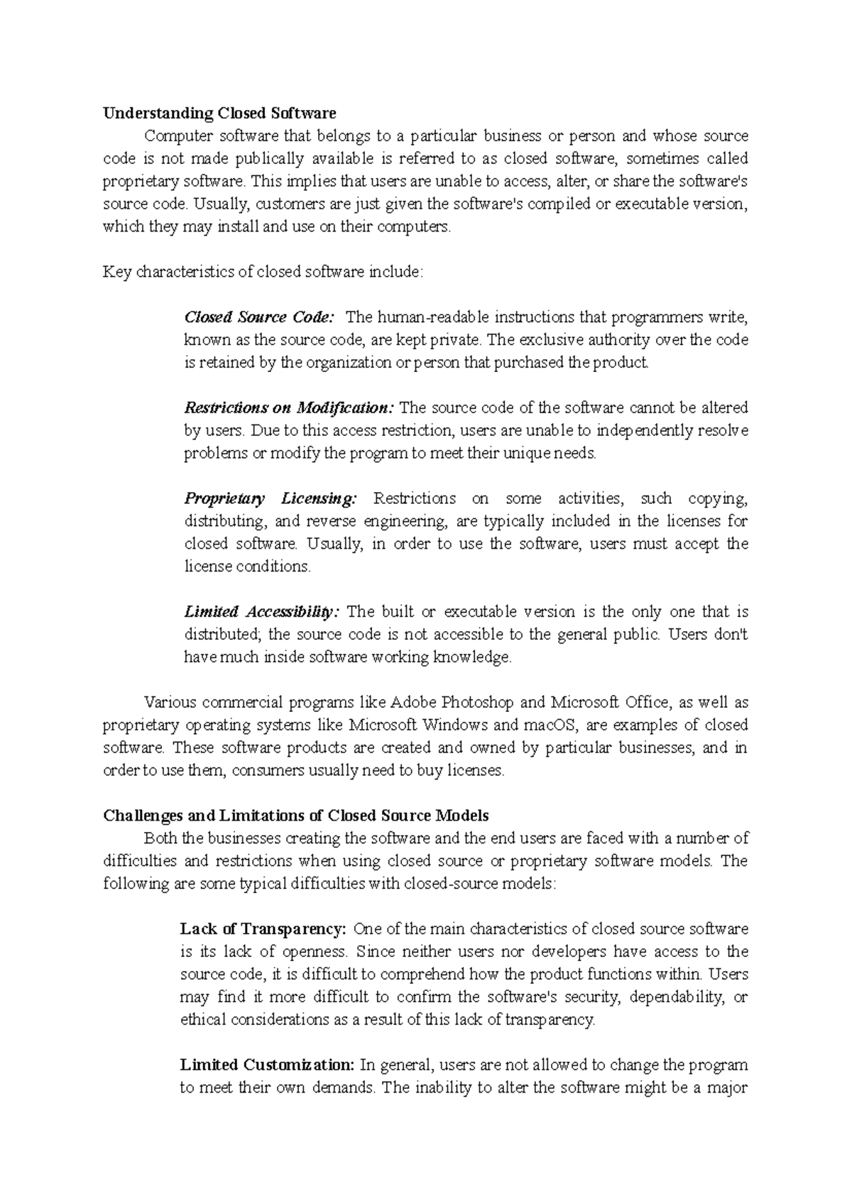 3-Understanding Closed Software - Understanding Closed Software ...