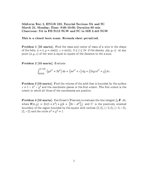 ENGR 233 Course Outline - CONCORDIA UNIVERSITY GINA CODY SCHOOL OF ...