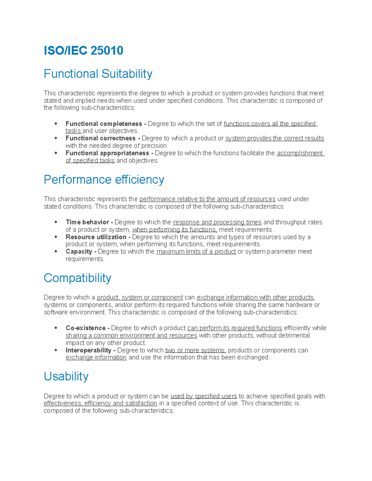 Software quality assurance ISO IEC 25010 - ISO/IEC 25010 Functional ...