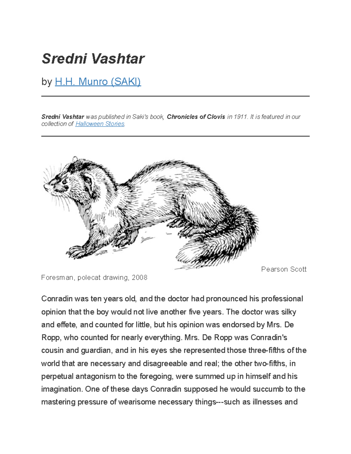 576753893-Sredni-Vashtar - Sredni Vashtar by H. Munro (SAKI) Sredni ...