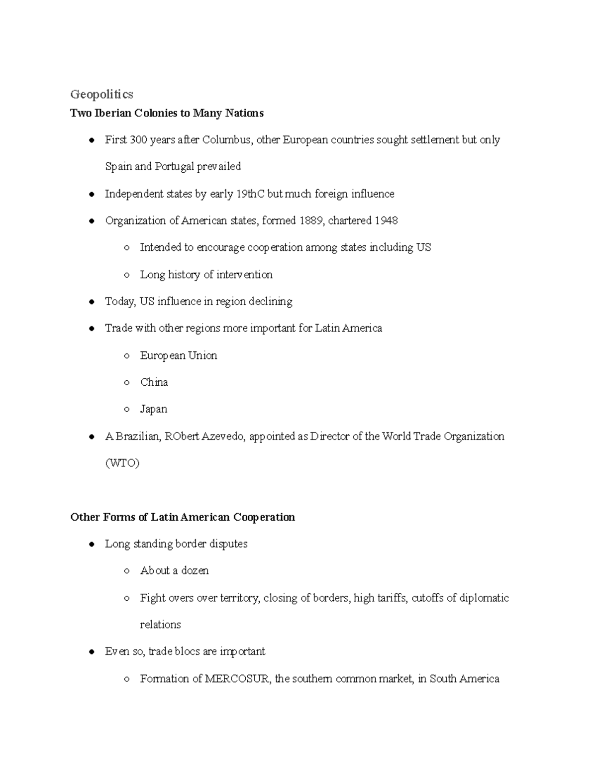 Latin America - Studocu