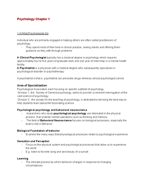 Psychology: Approaches to Psychology Chapter 1.3 - Psychology Chapter 1 ...