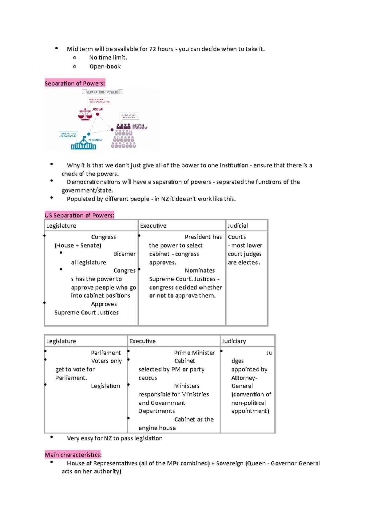 Week 3 Notes - Mid term will be available for 72 hours - you can decide ...