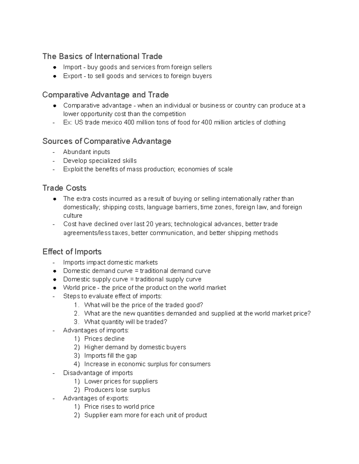 Chapter 7 - Basics of International Trade - The Basics of International ...