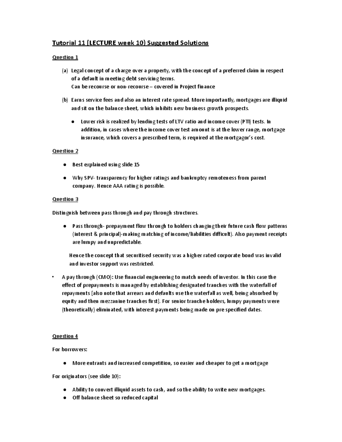 BFF3351 Tutorial 11 suggested solutions - Tutorial 11 (LECTURE week 10) Suggested Solutions ...