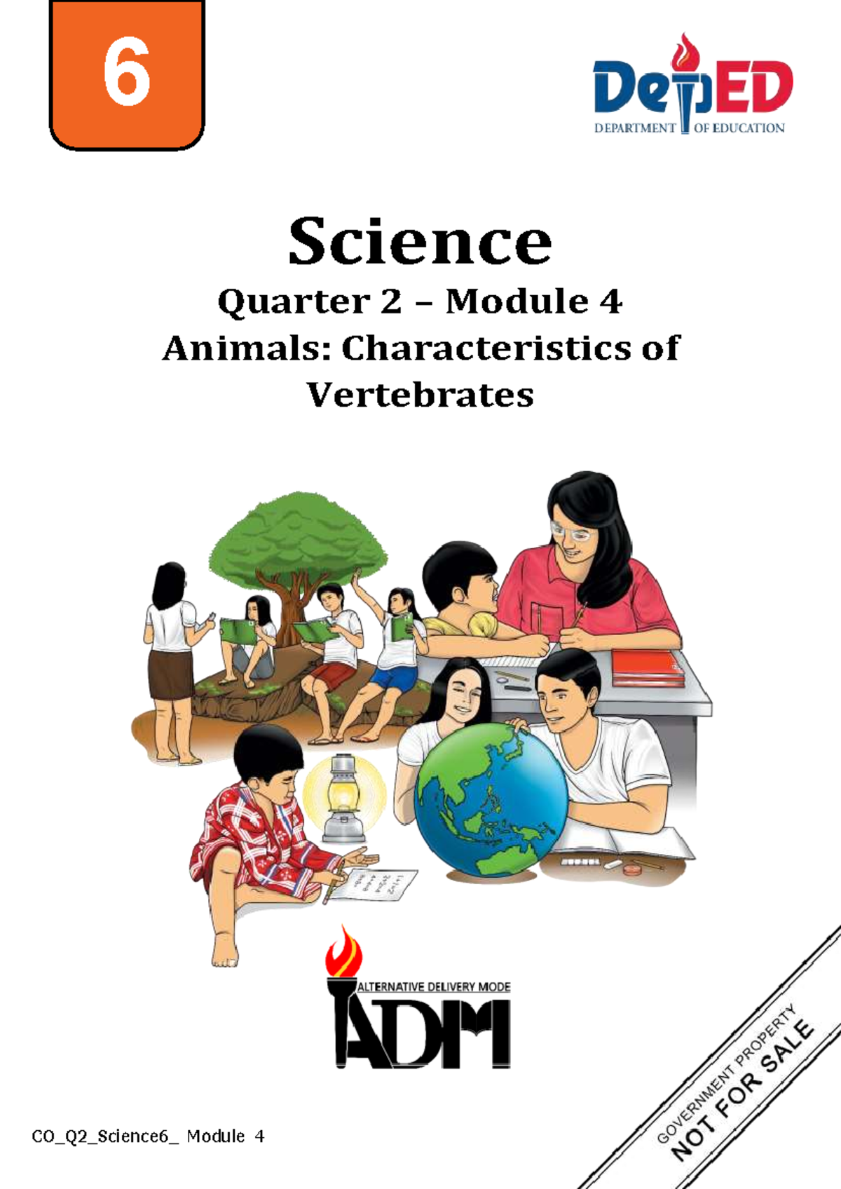 Science 6 Q2 Mod4 Animals Characteristicsof Vertabrates V4 - 6 Science ...