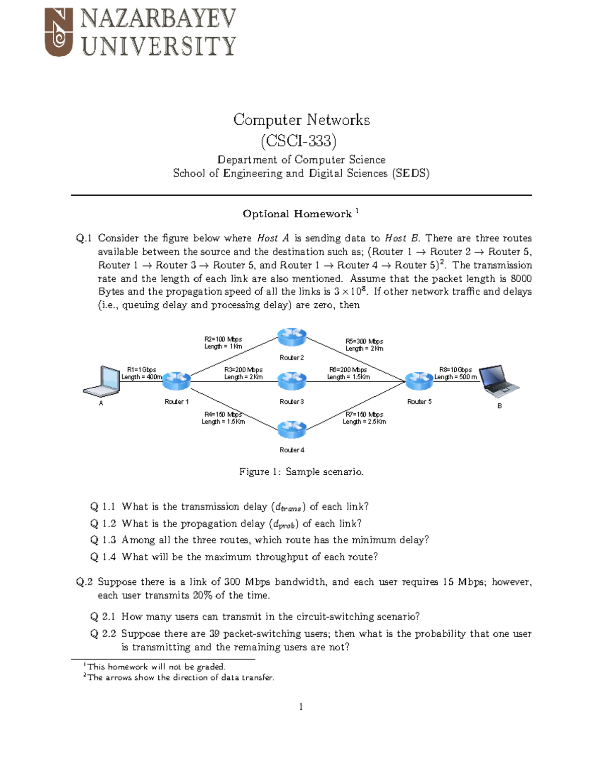 Home Work - homeowkr - Computer Networks (CSCI-333) Department of ...