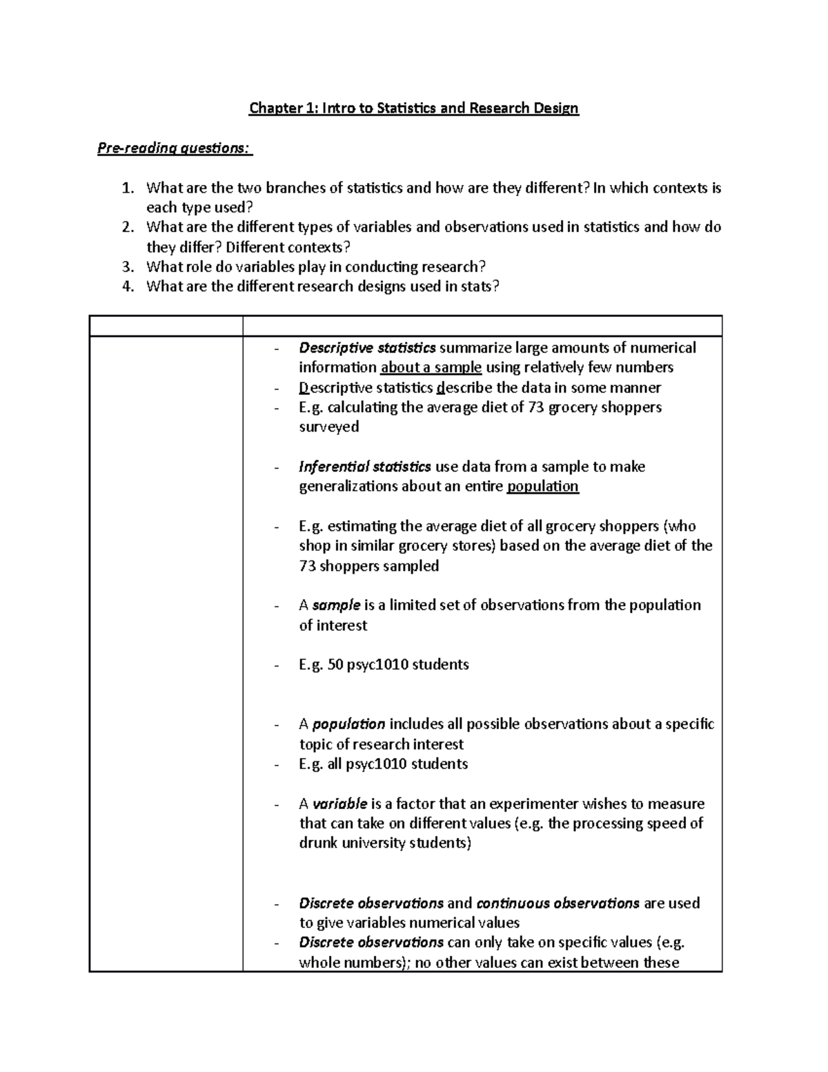 Chapter 1 Textbook Notes Chapter 1 Intro To Statistics And Research chapter-1-textbook-notes-chapter-1-intro-to-statistics-and-research