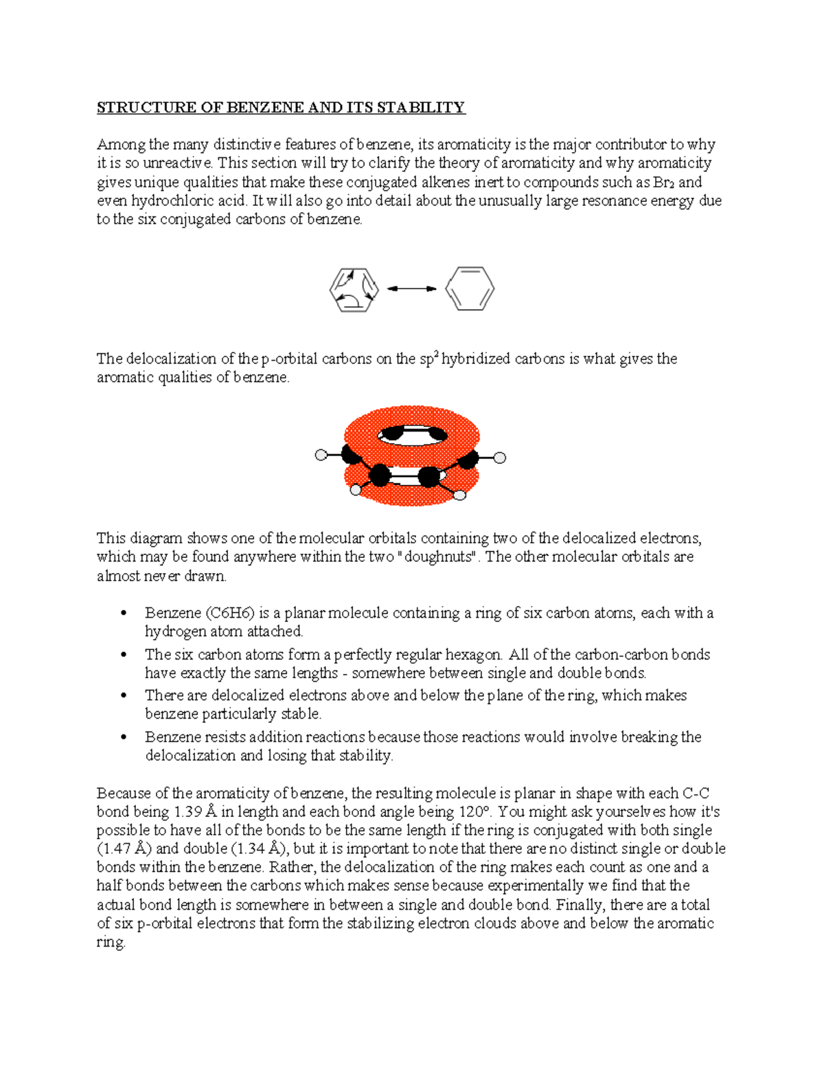 Structure OF Benzene AND ITS Stability - STRUCTURE OF BENZENE AND ITS ...