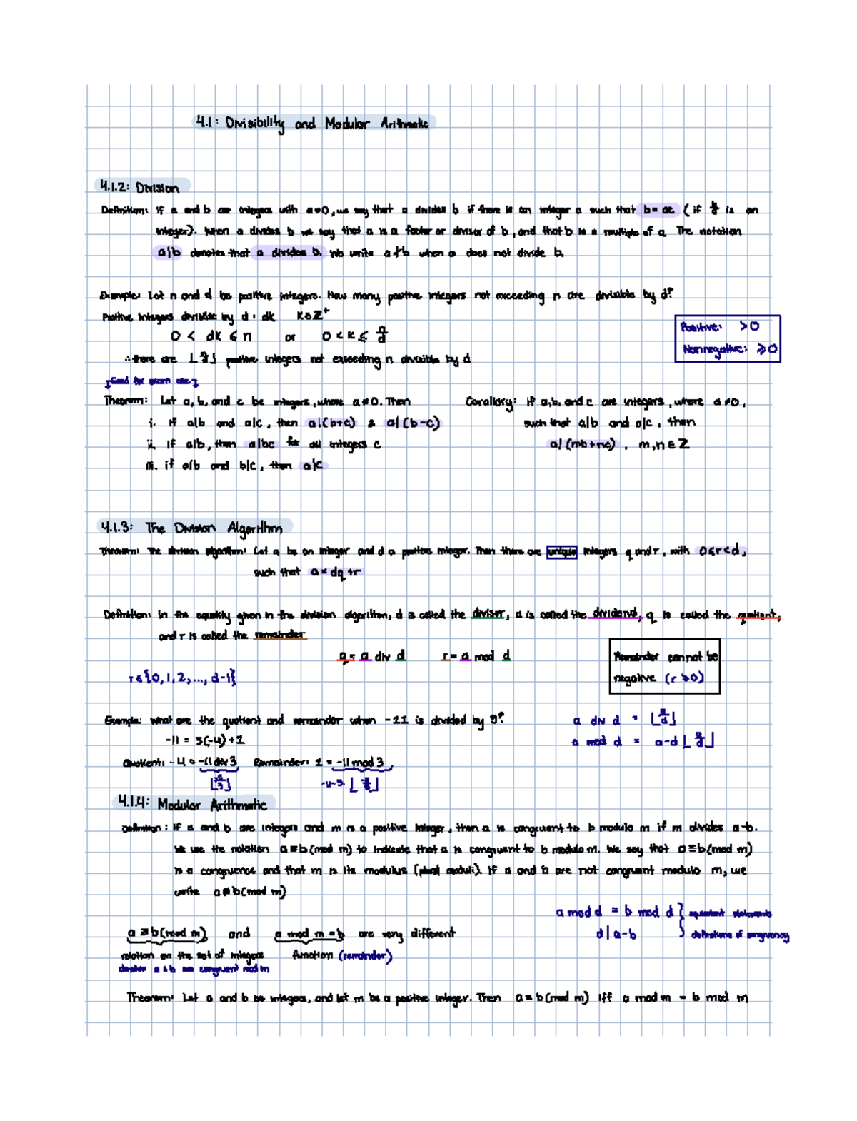 Chapter 4 - 4 Divisibility andModular Arithmetic 4.1 Definition if ...