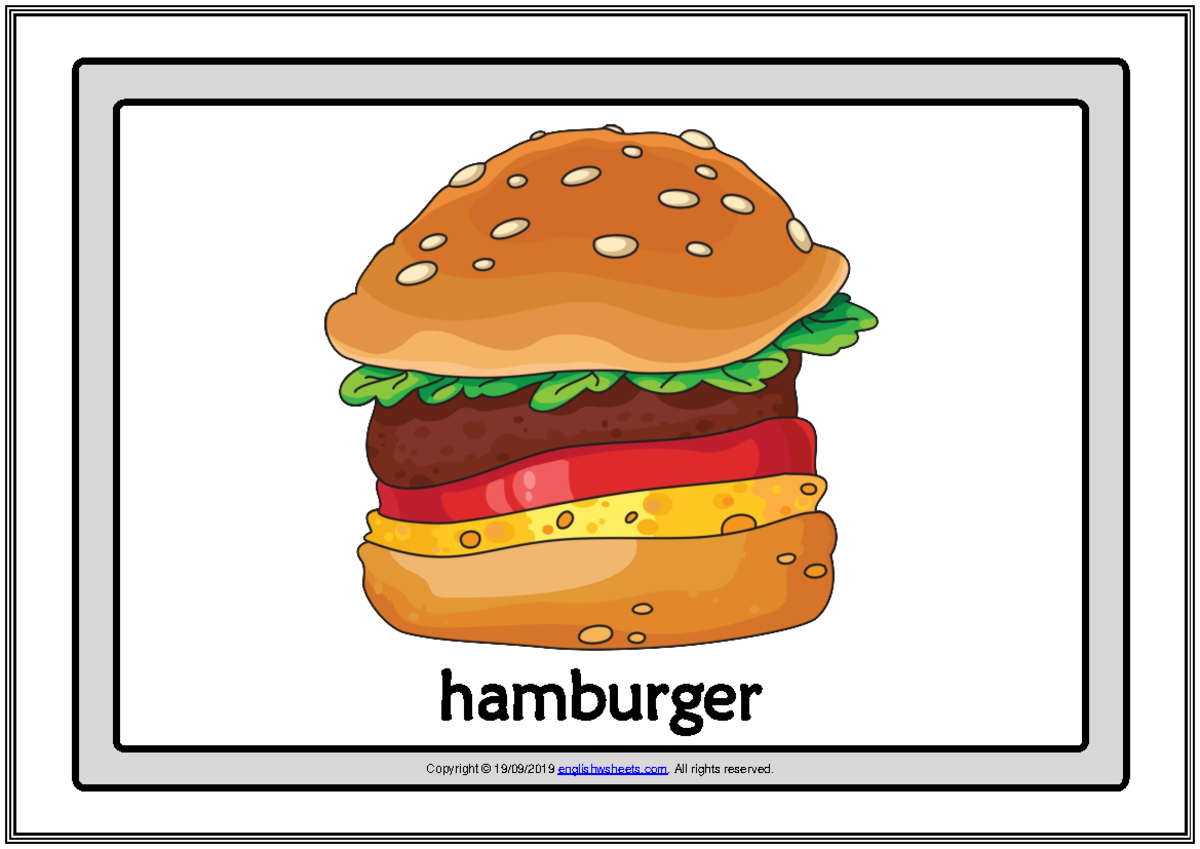 Fast food vocabulary esl - Lengua Extranjera: Lengua Inglesa ...