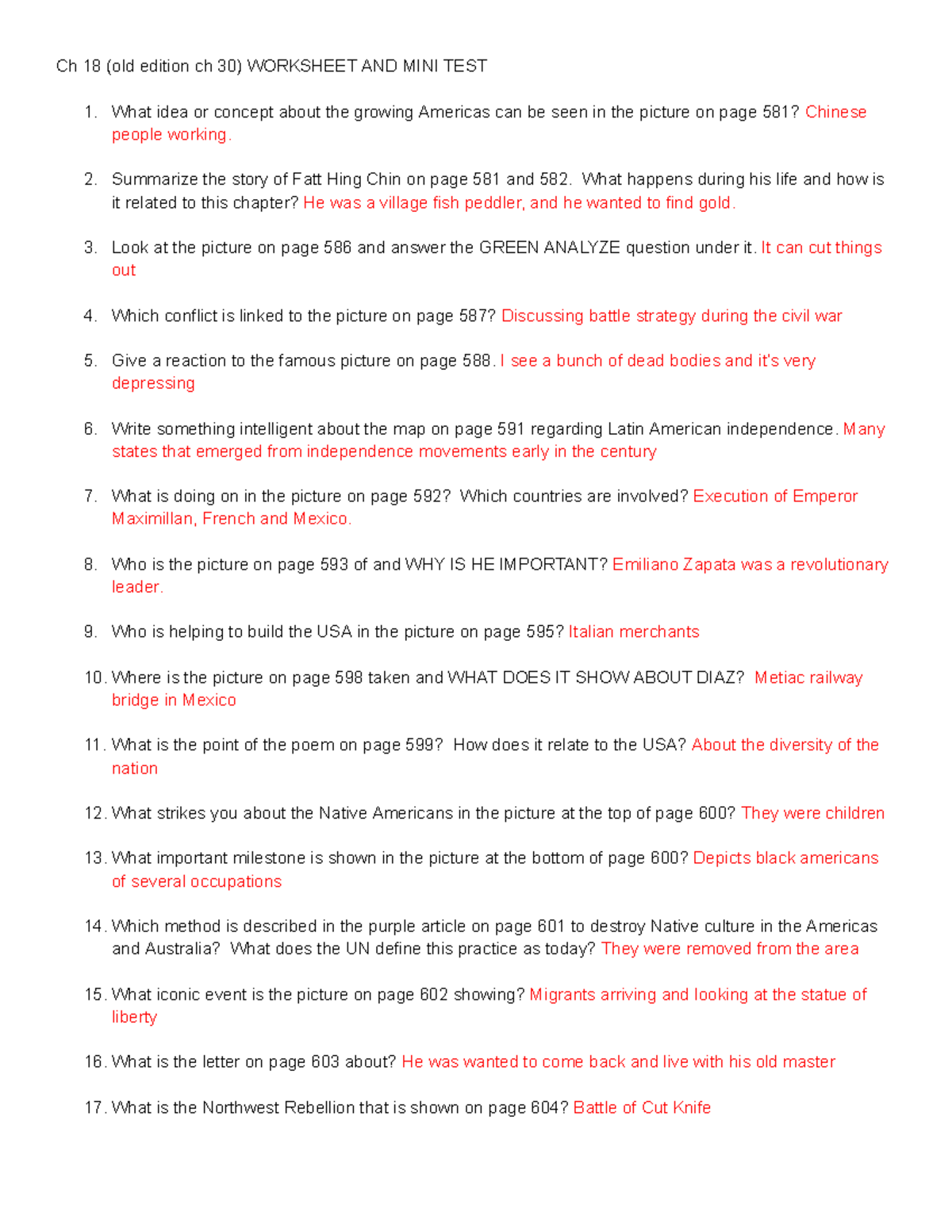 Addie Cao - Ch 18 (old edition ch 30) Worksheet AND MINI TEST - Ch 18 ...